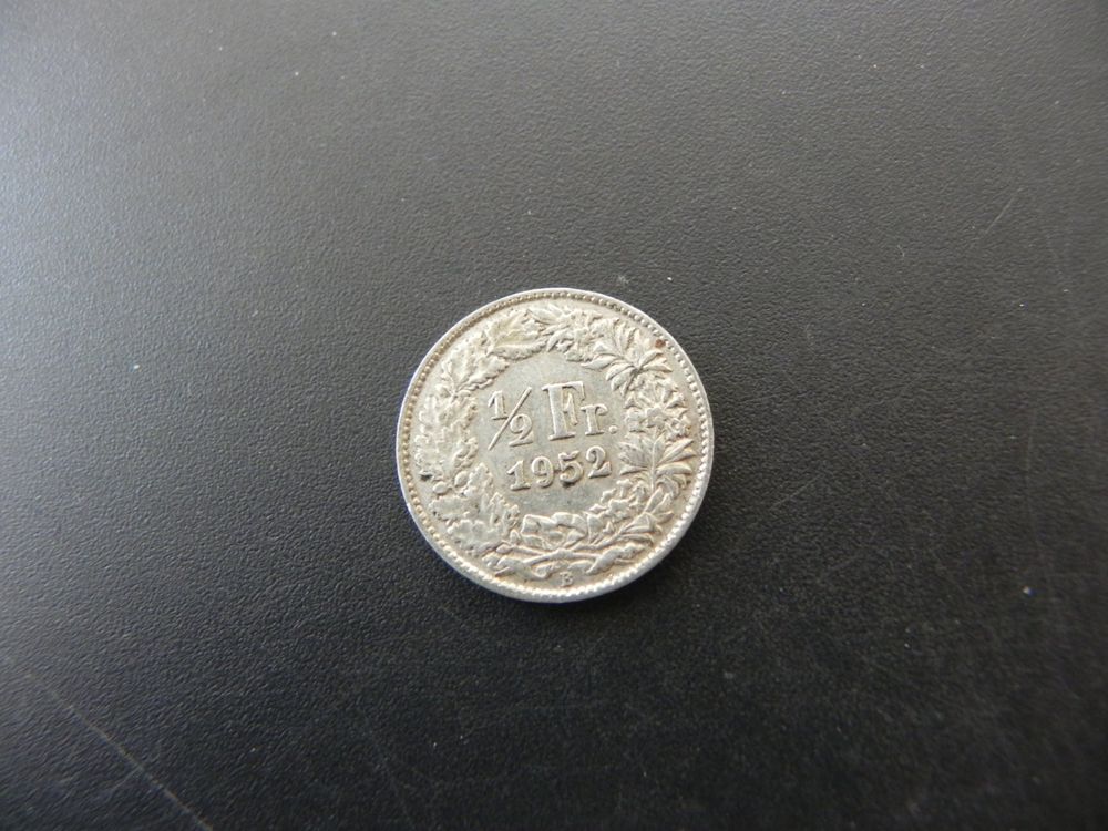 Schweiz 50 Rappen 1952 B Silber (Gebraucht) in Biel/Bienne für CHF 1.3 – mit Lieferung auf ...