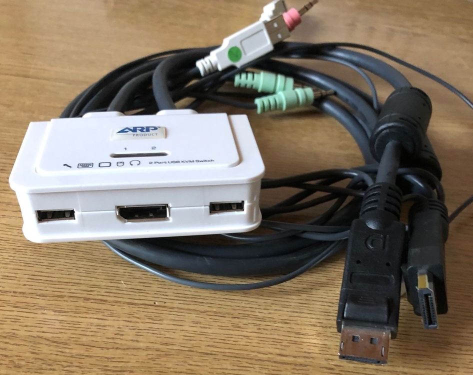 2 Port KVM Switch ARP für Displayport/USB/Sound (Gebraucht) in Hallwil ...