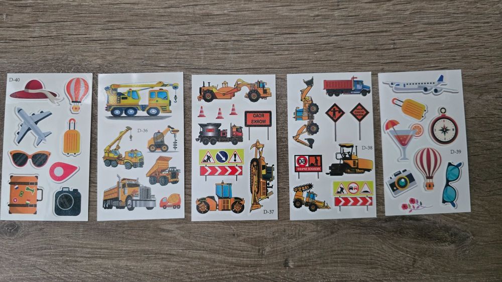 Abzieh Fake Tattoo - 5 Folien mit verschiedenen Motiven (Neu und ...