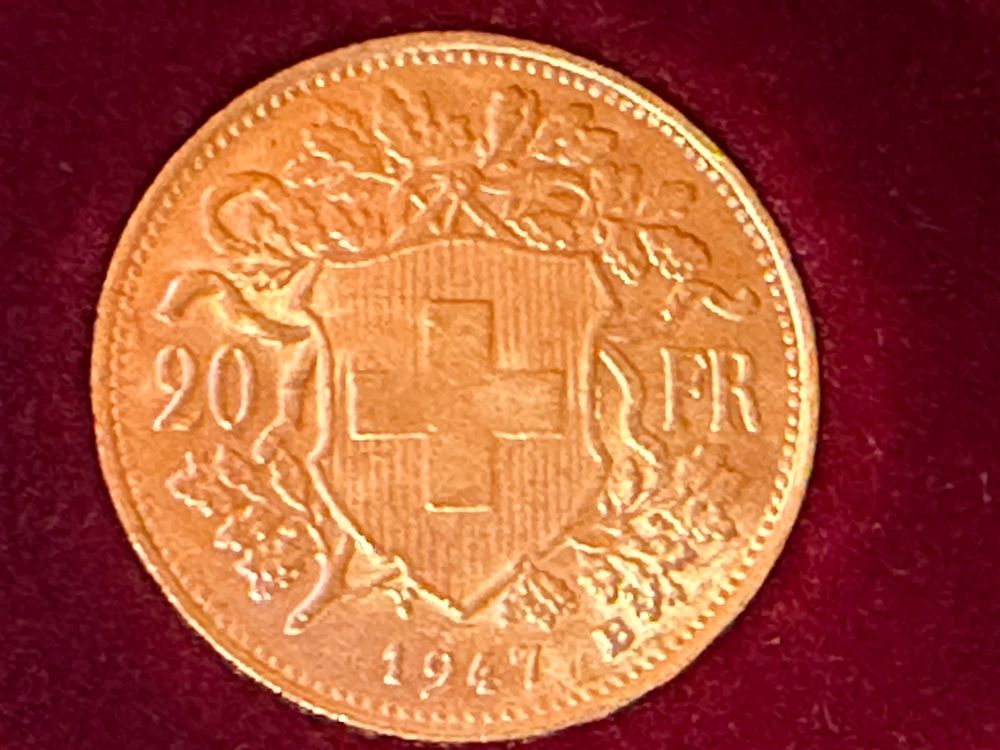 Gold Vreneli 20 Fr. 1947 Top Zustand (Gebraucht) in für CHF 369 – mit ...