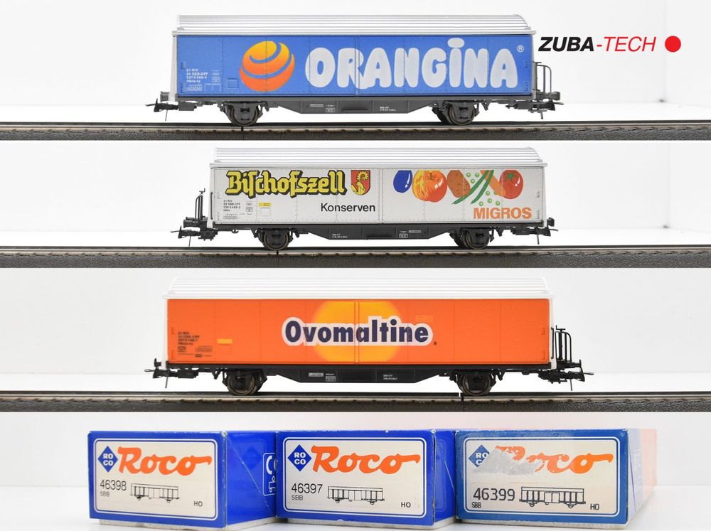 Roco 3x Schiebewandwagen der SBB H0 GS mit OVP (Gebraucht) in St. Gallen für CHF 62 – mit ...