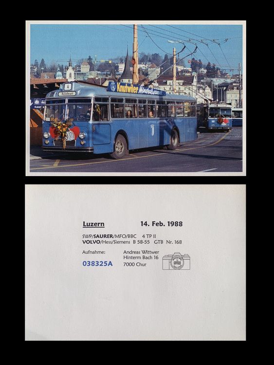 Luzern Bahnhofplatz VBL Trolleybus SWP Foto Ausdruck A5 (Neu (gemäss Beschreibung)) in Bern für ...
