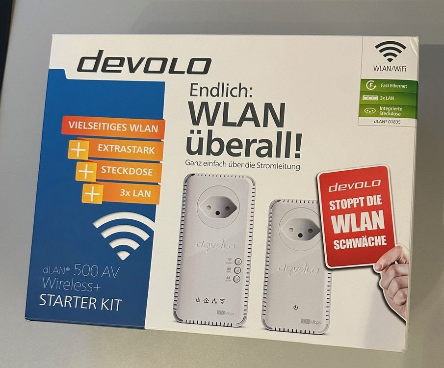 devolo 500 AV WLAN Starter Kit, WiFi Verstärker | Kaufen auf Ricardo