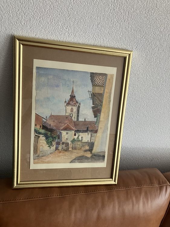 Aquarelle Estavayer-le-Lac 1915. Privât | Kaufen auf Ricardo