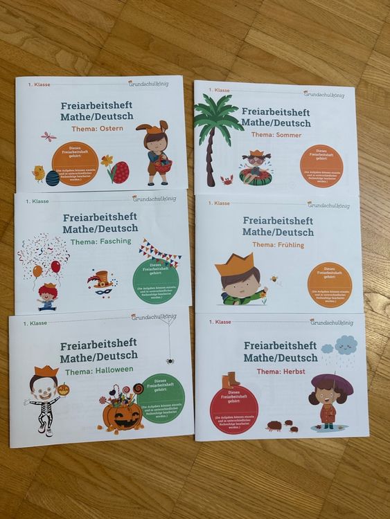 6 Hefter für die 1. Klasse (Deutsch und Mathe) mit Lösungen (Gebraucht ...