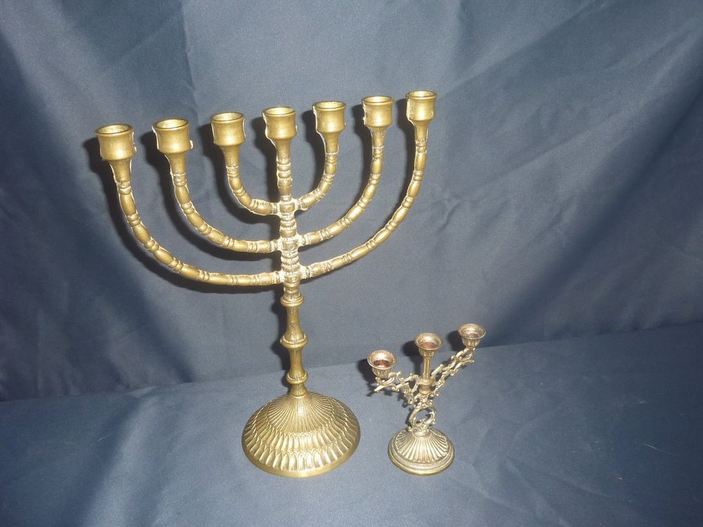 2 alte Kerzenständer Messing Kerzenhalter MENORA (Gebraucht) in Burgdorf für CHF 28 – mit ...