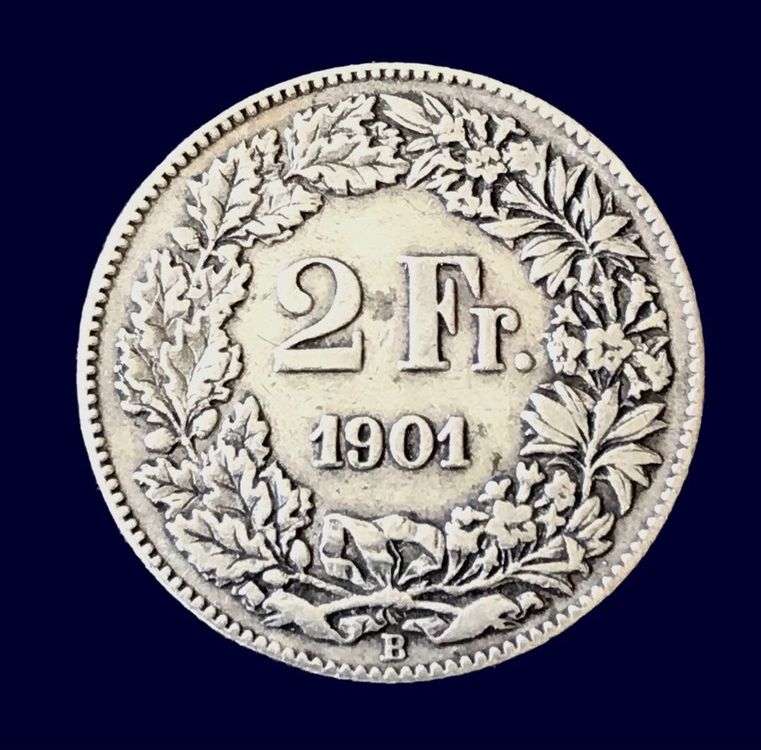 Schweiz 2 Franken Silber Jahrgang 1901 VZGL (Gebraucht) in Winterthur für CHF 86 – mit Lieferung ...