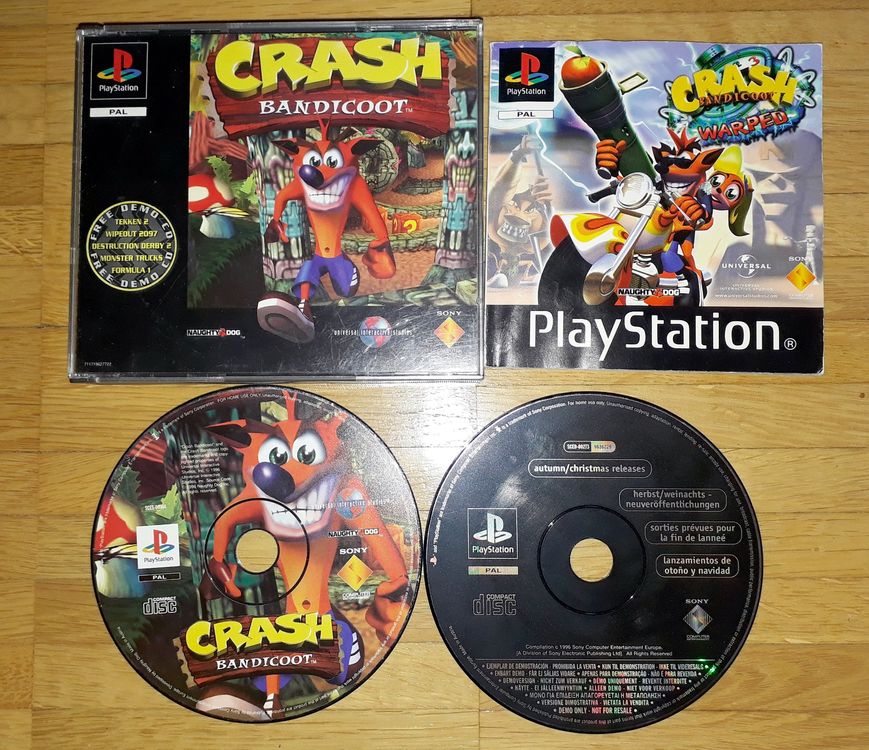 Crash Bandicoot (1. Ausgabe)(PS1) (Gebraucht) in Rickenbach Sulz für ...