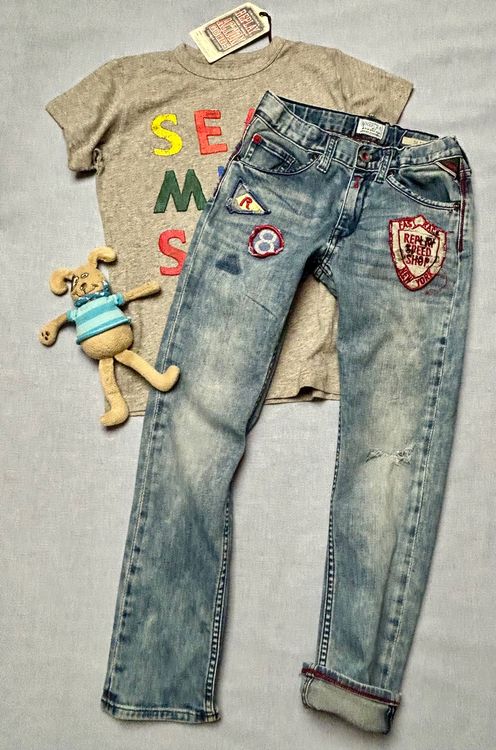 Replay Kids Coolste Jeans & T-Shirt 128 134 Top Zustand | Kaufen auf ...
