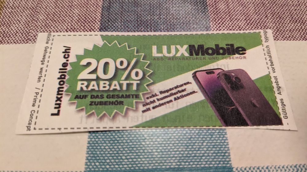 LUXMobile - 20% auf Zubehör (Neu (gemäss Beschreibung)) in Staufen für CHF 2 – mit Lieferung auf ...