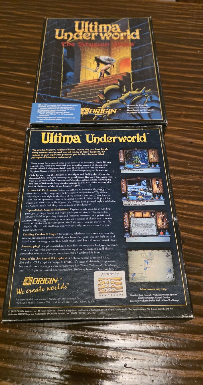 Ultima Underworld – The Stygian Abyss – Big Box – PC MS-DOS (Gebraucht ...
