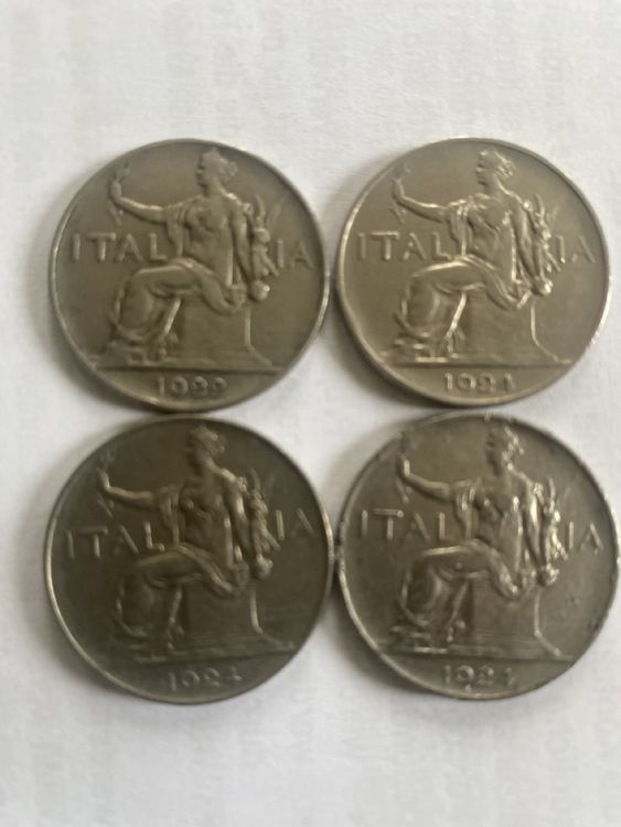 Italie 1 lire 1922, 1924 X 4. (D'occasion) à Hittnau pour CHF 15 – avec livraison | Acheter sur ...