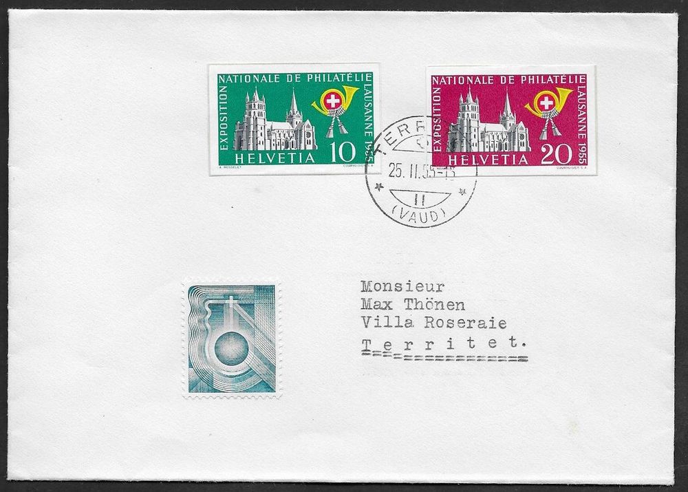 1955 Brief o TERRITET Lausanne Block-AUSSCHNITTE top ab 1.- (Gebraucht) in Zürich für CHF 5 ...