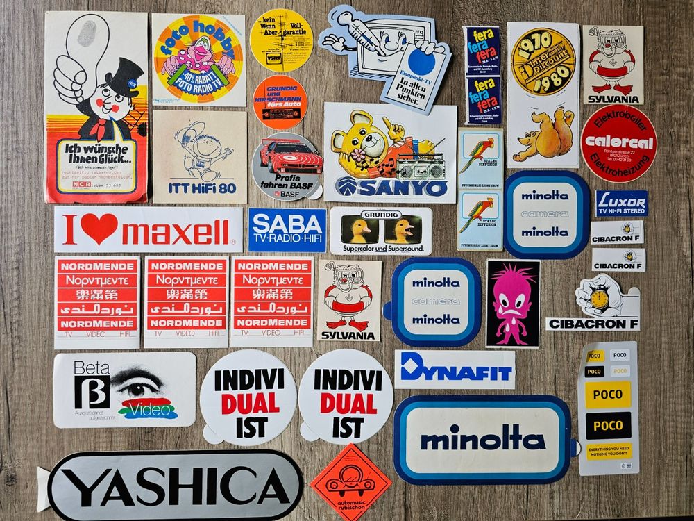 Sticker Kleber Dual Maxell Minolta Grundig Saba ITT Sanyo (Gebraucht ...