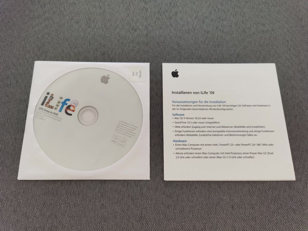 Apple iLife 2009 Install DVD (Version 9.0) Installationsdisk (Gebraucht ...