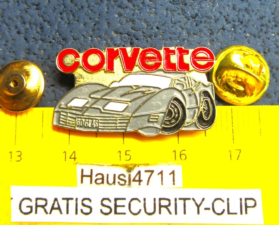 CORVETTE VETTE CHEVY AUTO PIN GEPRÄGT MIT SECURITY-CLIP (Gebraucht) in ...