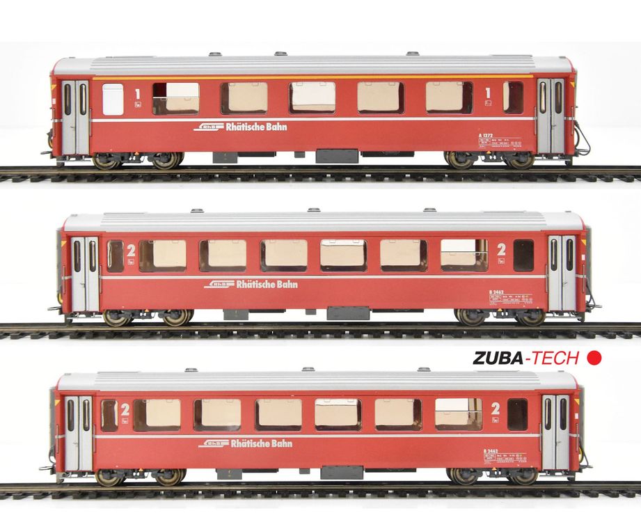 Bemo 3x Personenwagen der RhB H0m GS ohne OVP (Gebraucht) in St. Gallen für CHF 93 – mit ...