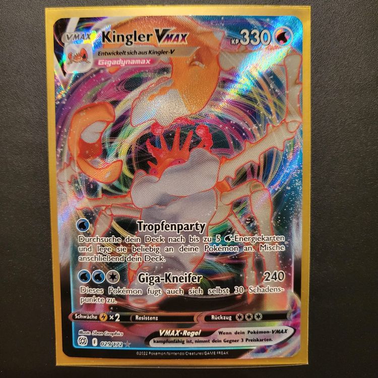 KINGLER VMAX POKEMONKARTE (Gebraucht) in Oberdorf NW für CHF 2 – mit Lieferung auf Ricardo kaufen