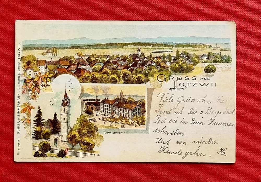 Lotzwil - Fabrik - Dorfansicht - Litho - 1906 (Gebraucht) in Rothrist für CHF 28 – mit Lieferung ...