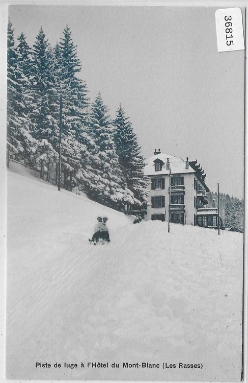 Piste de luge a l'Hotel du Mont-Blanc (Les Rasses) Schlitten (Gebraucht) in Ettingen für CHF 15 ...