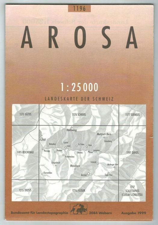 Landkarte Arosa 1999 | Kaufen auf Ricardo