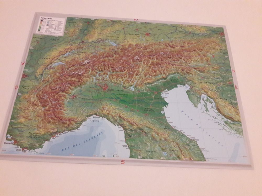 Relief-Karte Alpen | Kaufen auf Ricardo