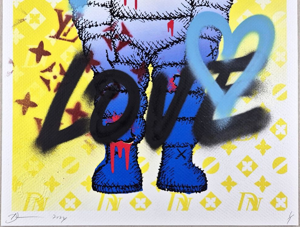 Death NYC Ltd Ed Pop Art Druck " KAWS Unikat 1 von1 (Neu (gemäss ...