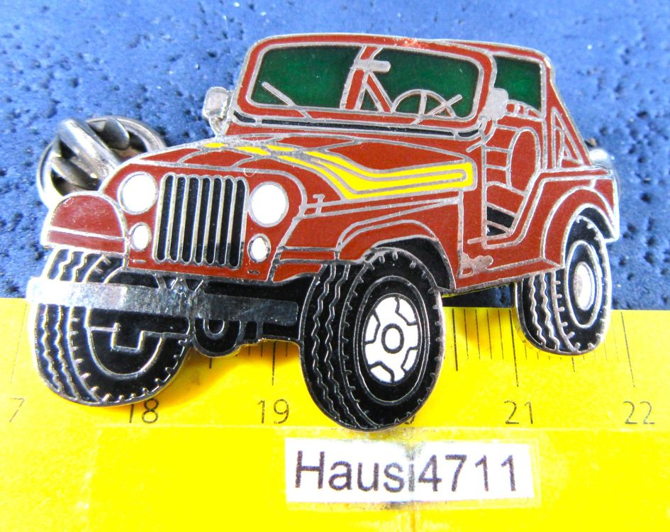 JEPP US-CAR OFF-ROAD 4X4 AUTO PIN ENAMEL GROOSSSS 50X35mm (Gebraucht ...