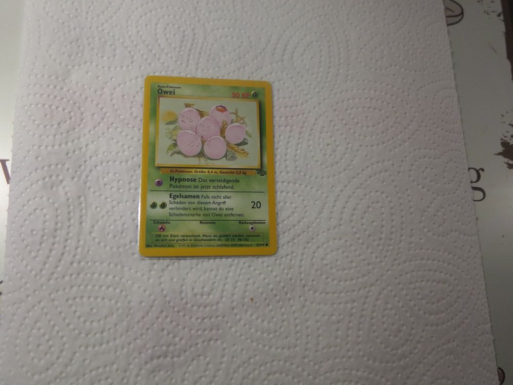 Owei 50 KP DEUTSCH Dschungel Pokémon Karte Nr.52/64 Top (Neu (gemäss ...