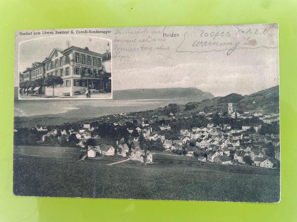 2 Bild Gasthof Z LÖwen Und Heiden Von Oben Gesehen 1 9 1 1 Kaufen Auf