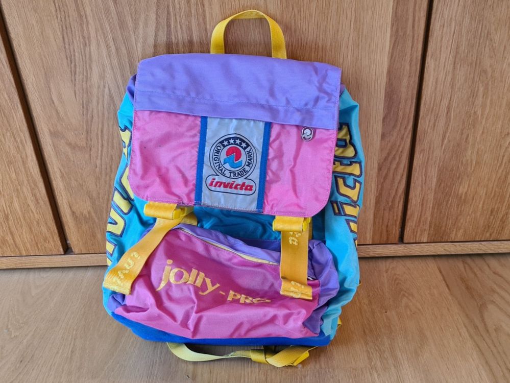 Original Vintage INVICTA Neon Farben Rucksack Anfang 90er | Kaufen auf ...