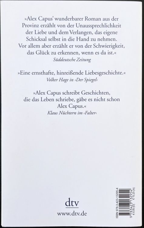 Glaubst du, dass es Liebe war? – Alex Capus – dtv TB – Top (Neu (gemäss ...