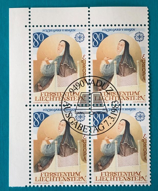 4 er Block Fürstentum Liechtenstein mit Vollstempel Vaduz (Gebraucht) in Aarau für CHF 0.6 – mit ...