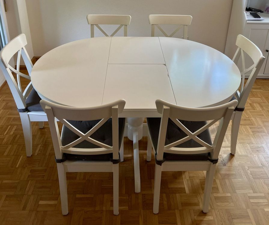 Platzsparender Esstisch Mit 6 Stuhlen