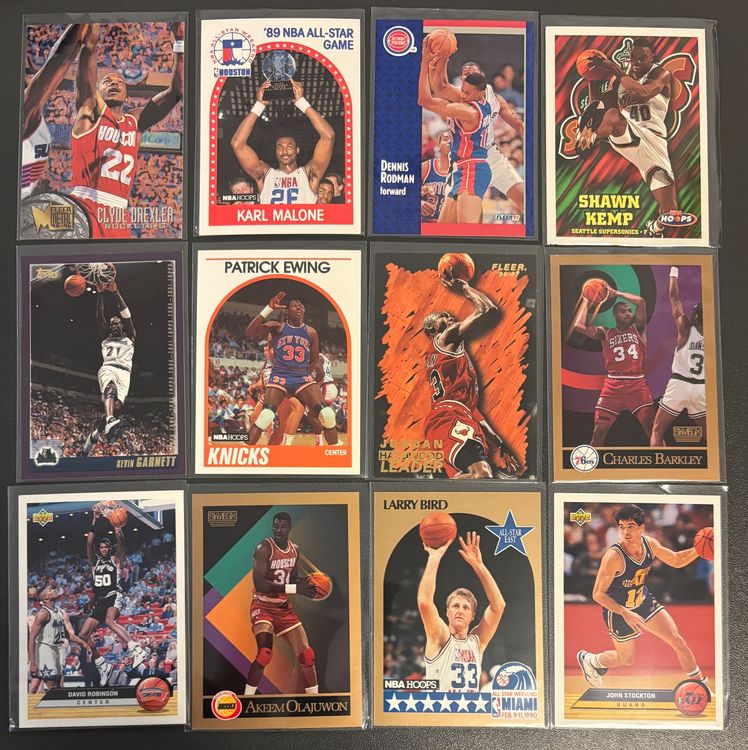 NBA 1990 Star Card Set mit Jordan Bird Pippen Barkley KG (Neu (gemäss ...