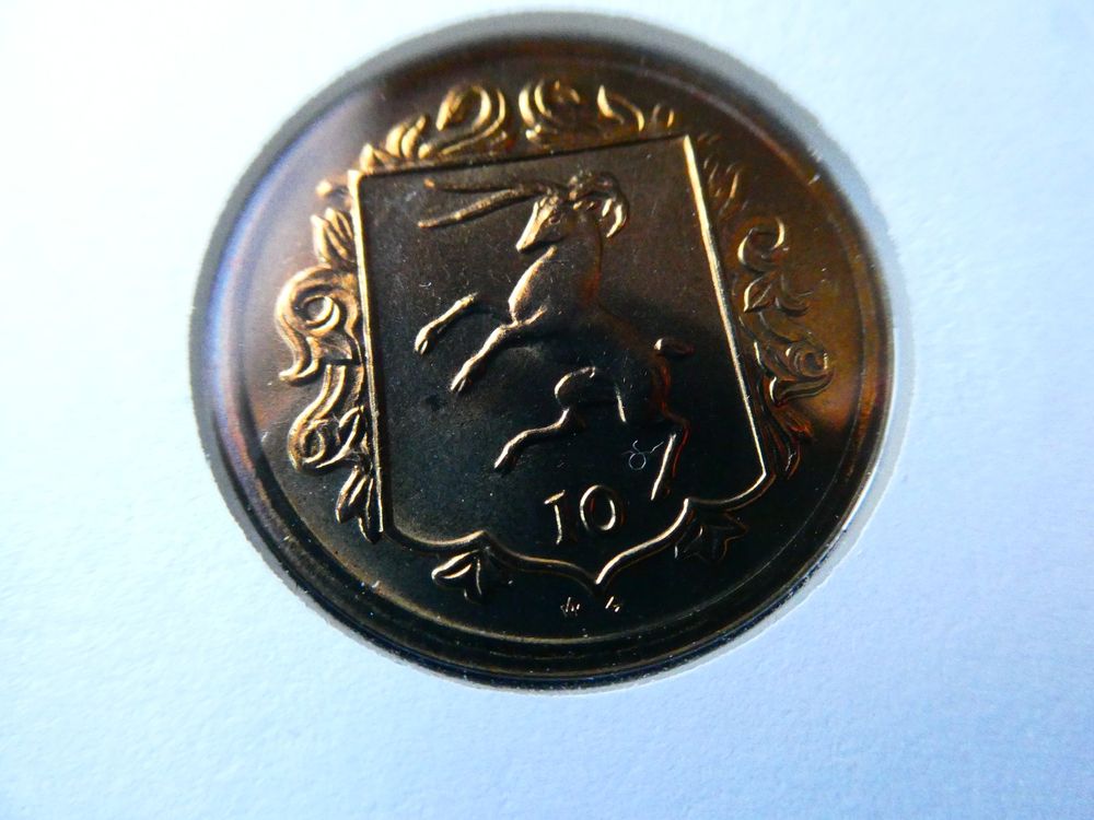 Isle of Man 1984, 10 Cents unzirkuliert - Münzbrief (Neu (gemäss Beschreibung)) in Hinterforst ...