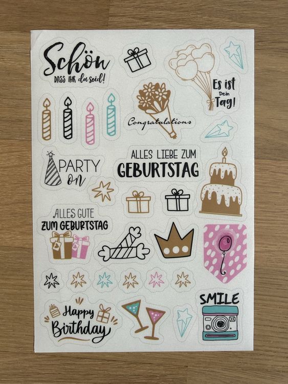 Geburtstag Sticker Geburtstags Deko Geschenk DIY Scrapbooki | Kaufen ...