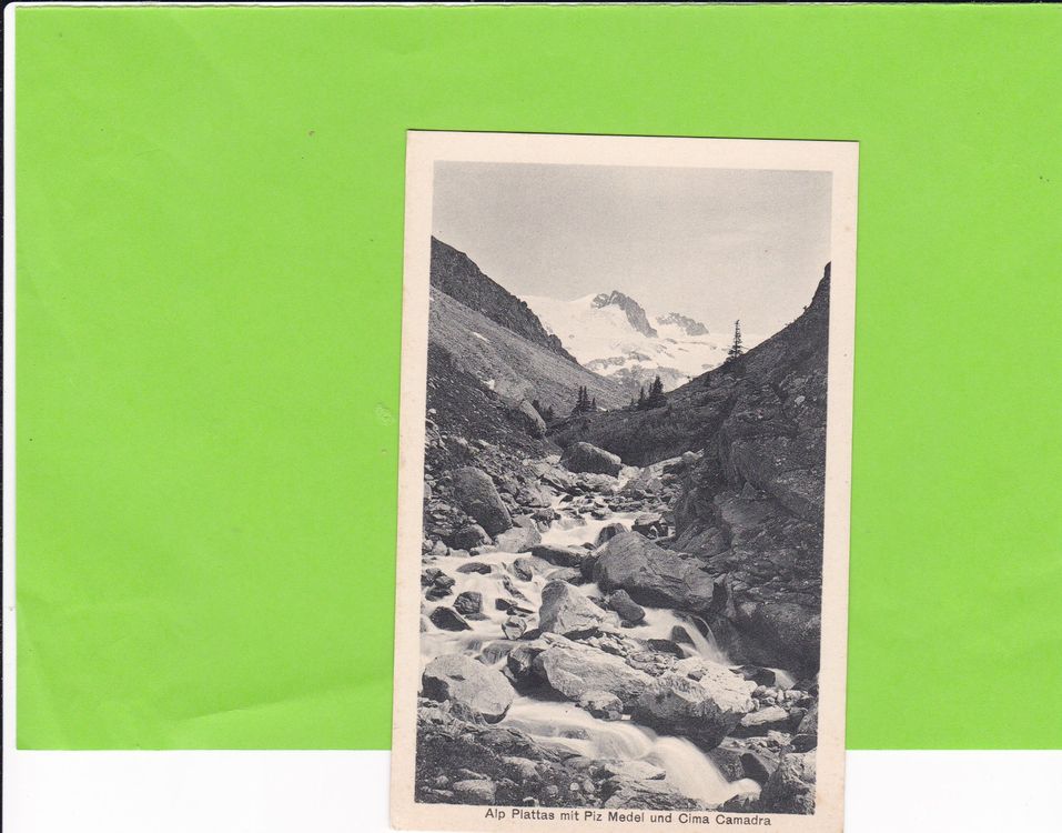 Alp Plattas mit Piz Medel und Cima Camadra (Gebraucht) in St. Peterzell ...