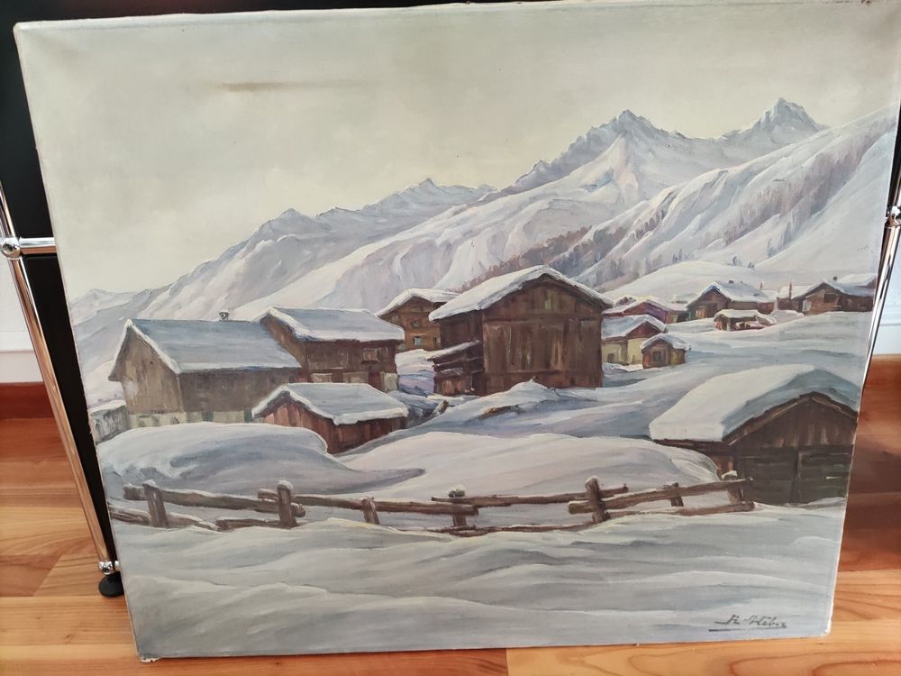 Winterlandschaft Ölgemälde August Weber 1898-1957 Zürich (Gebraucht) in Solothurn für CHF 298 ...