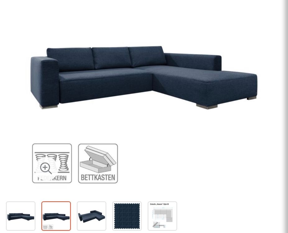 Eckcouch mit Schlaffunktion (Gebraucht) in Zürich für CHF 1 – nur Abholung auf Ricardo kaufen