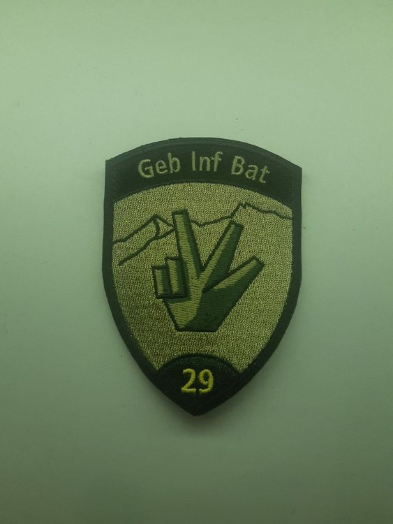 BADGE ECUSSON MILITAIRE SUISSE GEB INF BAT 29 (Neu (gemäss Beschreibung ...