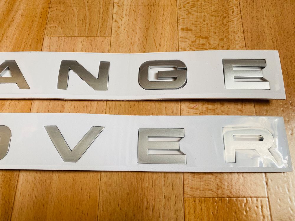 Range Rover 3D Emblem Logo Schriftzug Silbermatt Neu (Neu und ...
