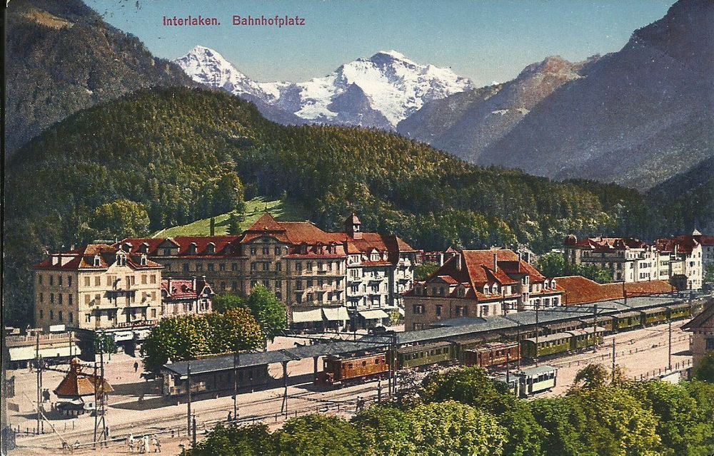 AK INTERLAKEN BAHNHOF BAHN 1926 (Gebraucht) in Aarau für CHF 5 – mit Lieferung auf Ricardo kaufen