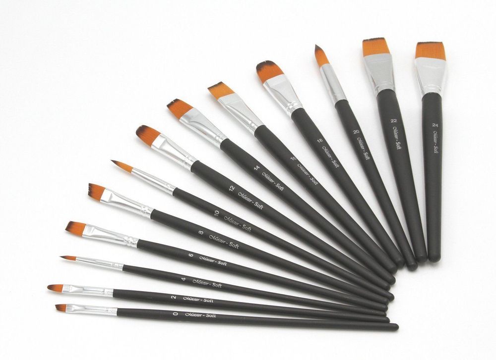 13tlg Pinselset Spitzen GEMISCHT-SOFT (Neu und originalverpackt) in ...