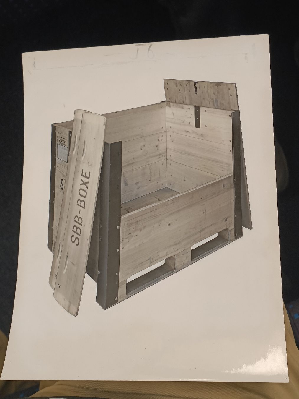 Altes SBB Werk Photo / SBB - Holzbox Transport ca. 1960 (Gebraucht) in ...