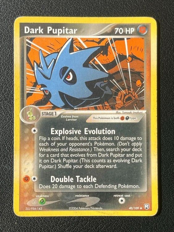 Dark Pupitar 40/109 Pokémon Ex Team Rocket Returns (Neu (gemäss ...