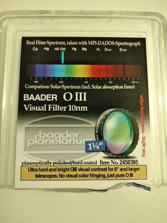 Baader 0 III 10nm Filter (Neu (gemäss Beschreibung)) in Menznau für CHF ...
