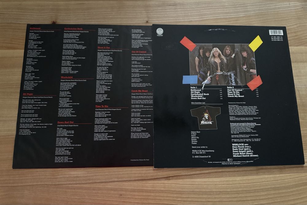 Warlock - Hellbound - Heavy Metal Schallplatte Rarität! (Gebraucht) in ...