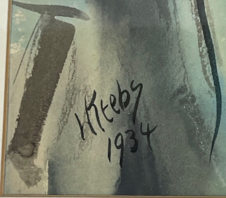 Walter KREBS(1900-1965)Gouache Gemälde (Gebraucht) in Root für CHF 15 – mit Lieferung auf ...