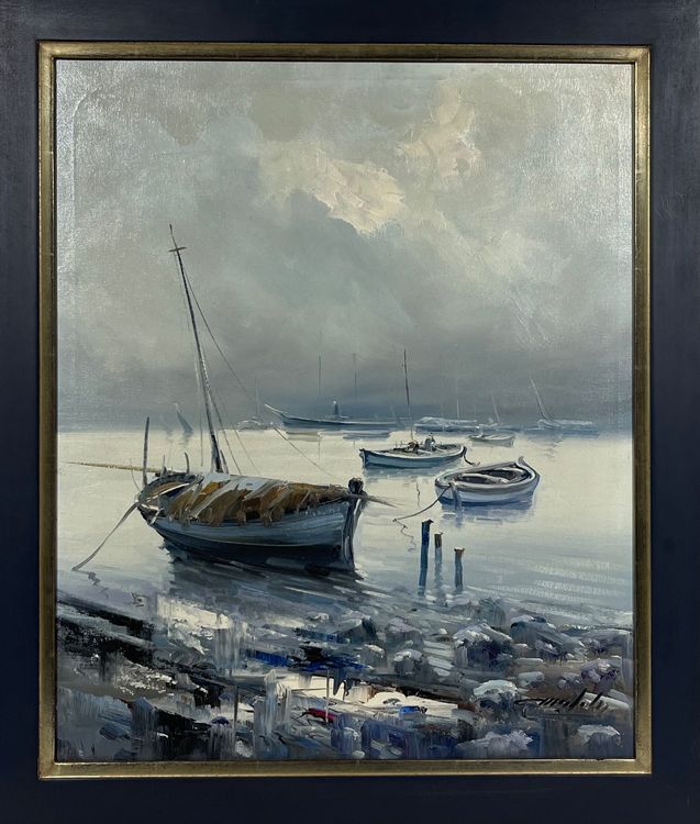 Seeanbllick mit Boot Gemälde unleserlich Signiert (Gebraucht) in Root für CHF 45 – mit Lieferung ...